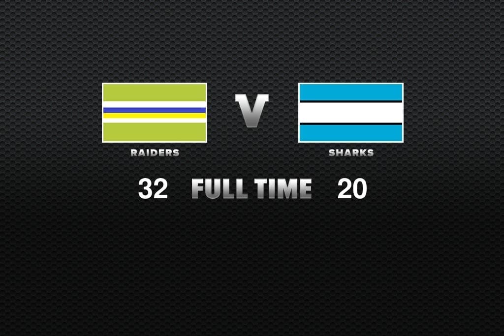 FULL TIME: Raiders vs Sharks - Finals Week 1, 2020 - Zero Tackle