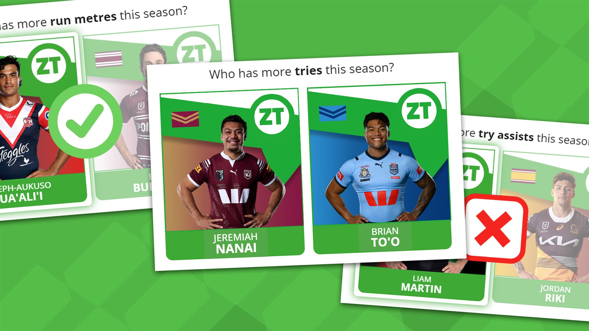State of Origin Streakr - Games - Zero Tackle