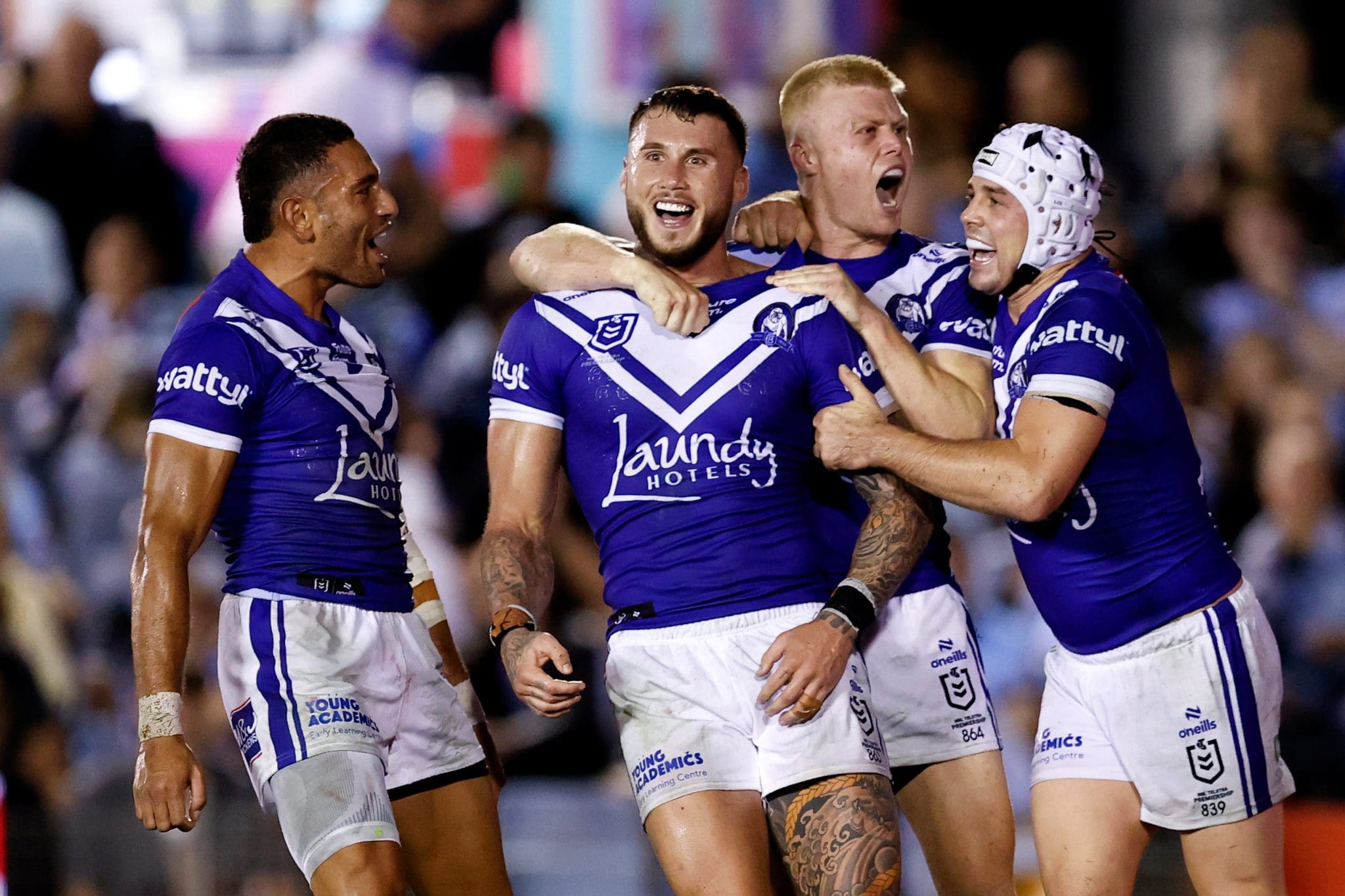 Bulldogs forwards run riot in front of record-breaking Good Friday ...