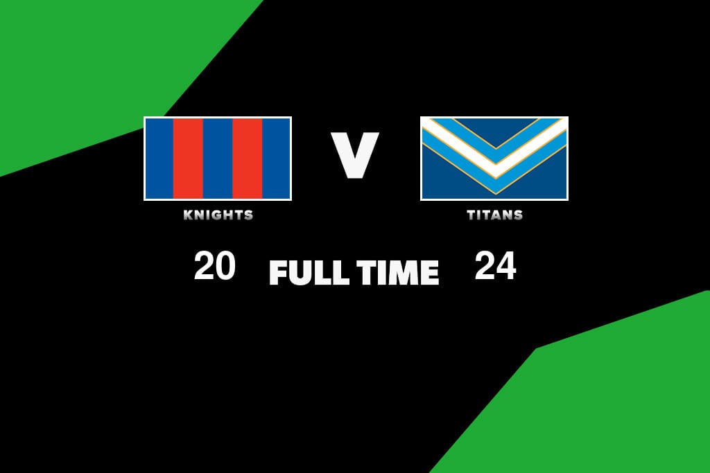FULL TIME: Knights vs Titans - Round 10, 2025 - Zero Tackle