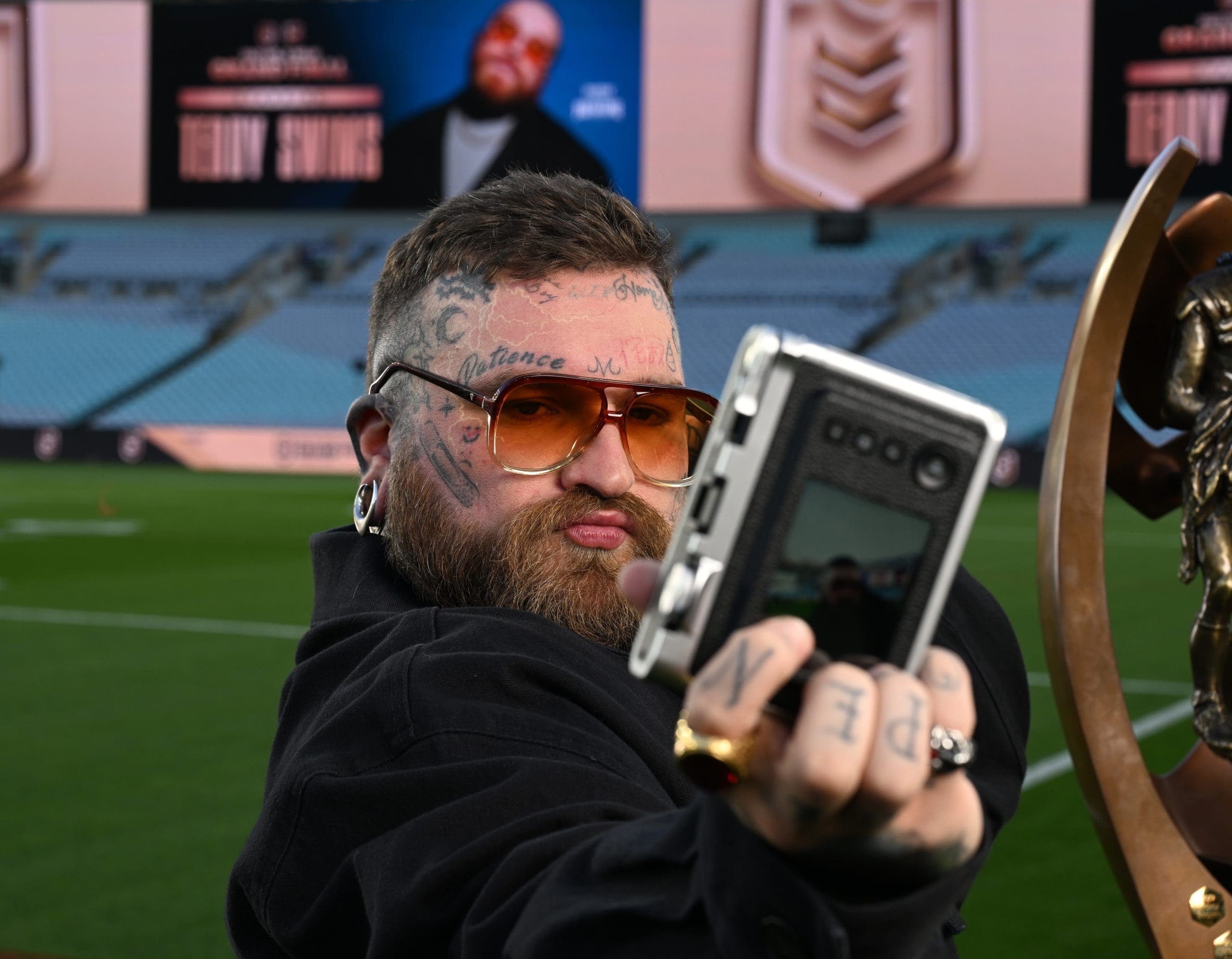 Camera to the stars: Teddy Swims captured grand final crowd, and now ...