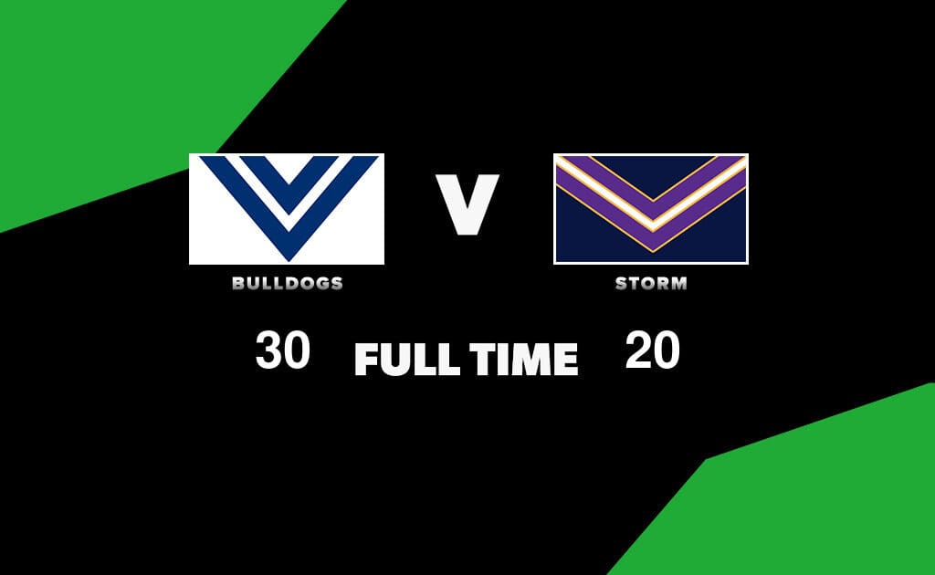 Bulldogs vs Storm - Round 12, 2026 - Live Scores & Stats - Match Centre